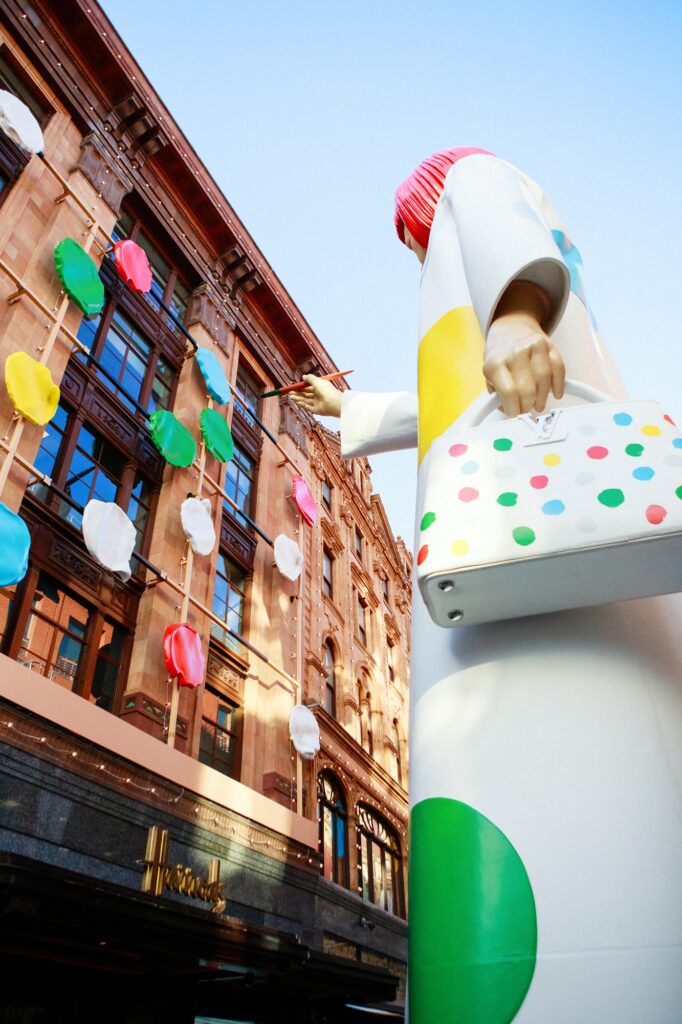 In Pictures: Louis Vuitton X Yayoi Kusama descends upon Harrods ...