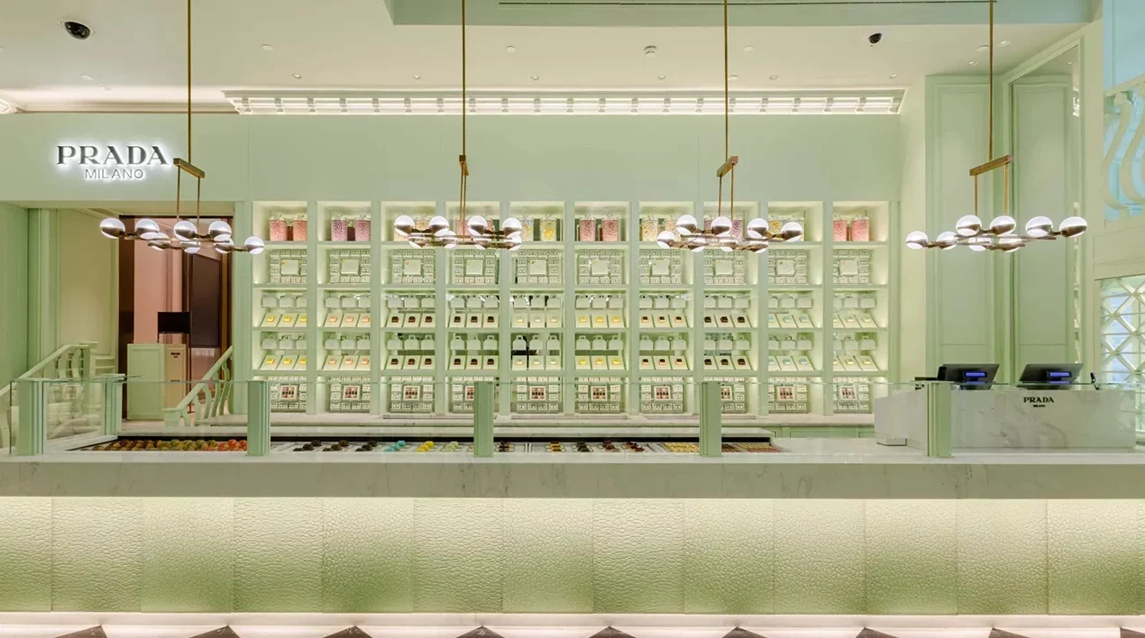 In Pictures: Harrods transforms café into a Prada lover’s paradise ...