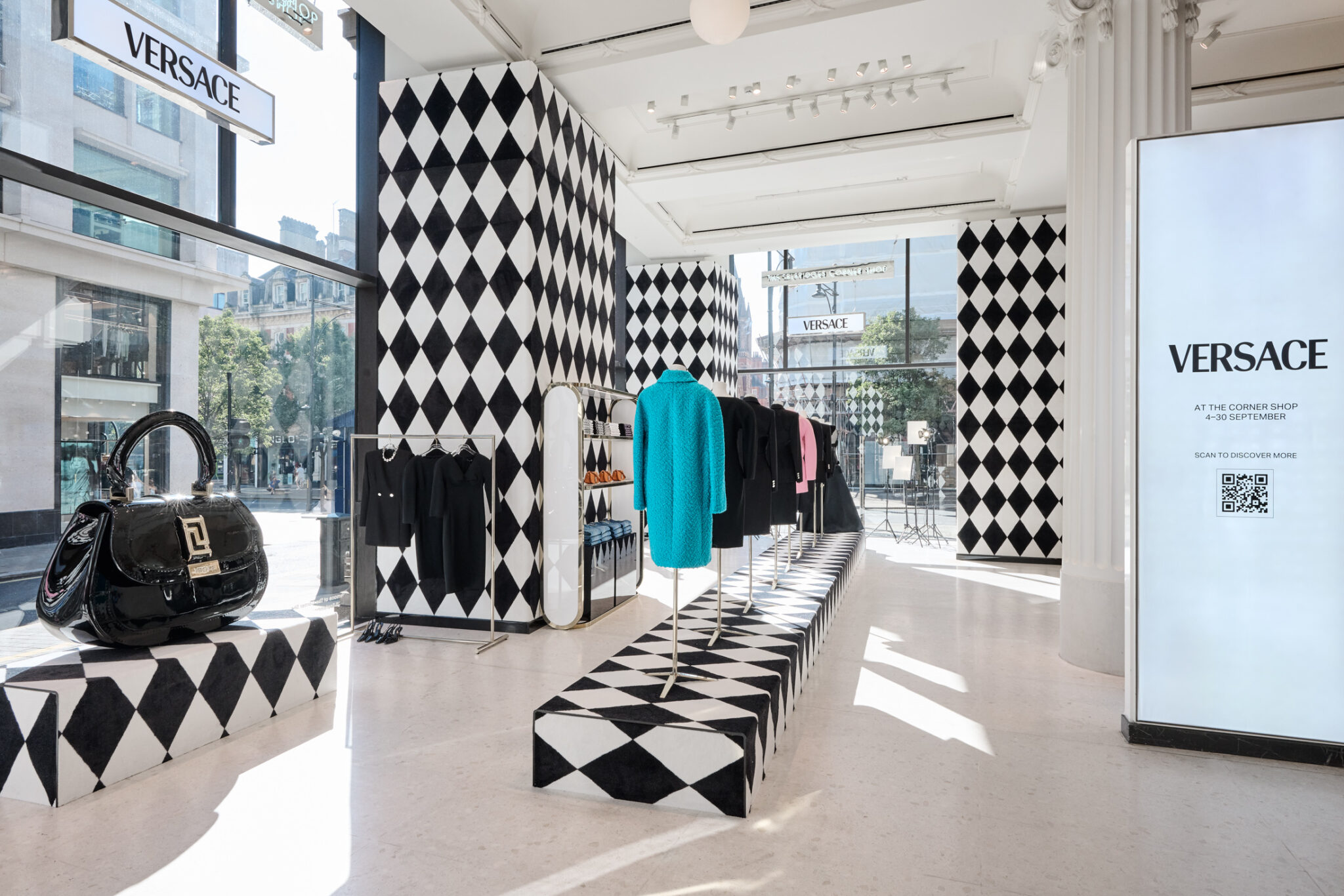 In Pictures: Versace presents a monochrome marvel at The Selfridges ...