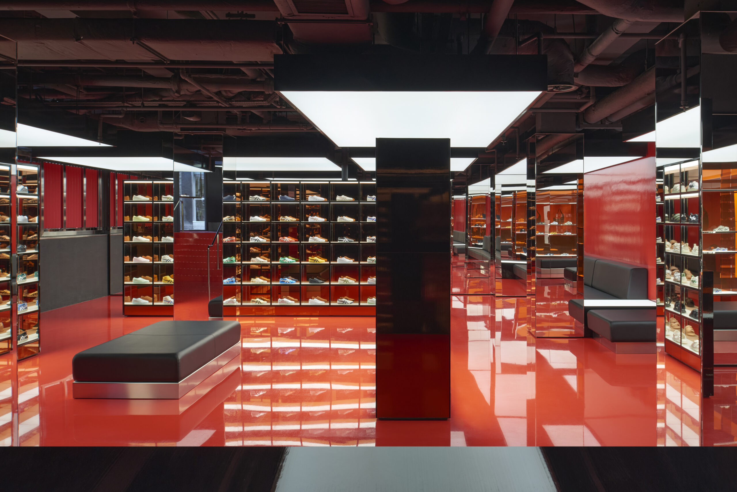 Onitsuka Tiger debuts new red concept store in London - TheIndustry.fashion