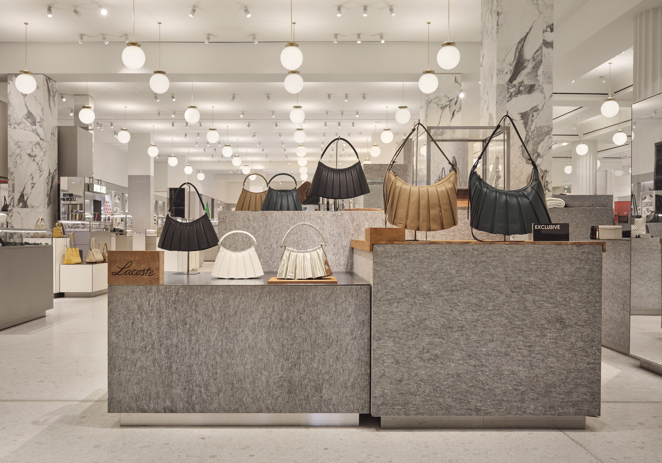 Lacoste launches ‘Lenglen’ bag at Selfridges’ accessories hall and café ...